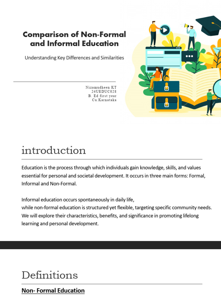 Non-Formal vs Informal Education Explained | PDF | Learning ...