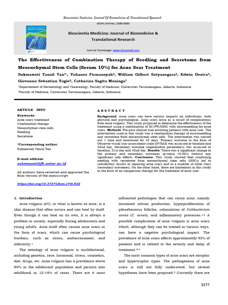 832-Article Text-6137-1-10-20230721 | PDF | Scar | Health Sciences