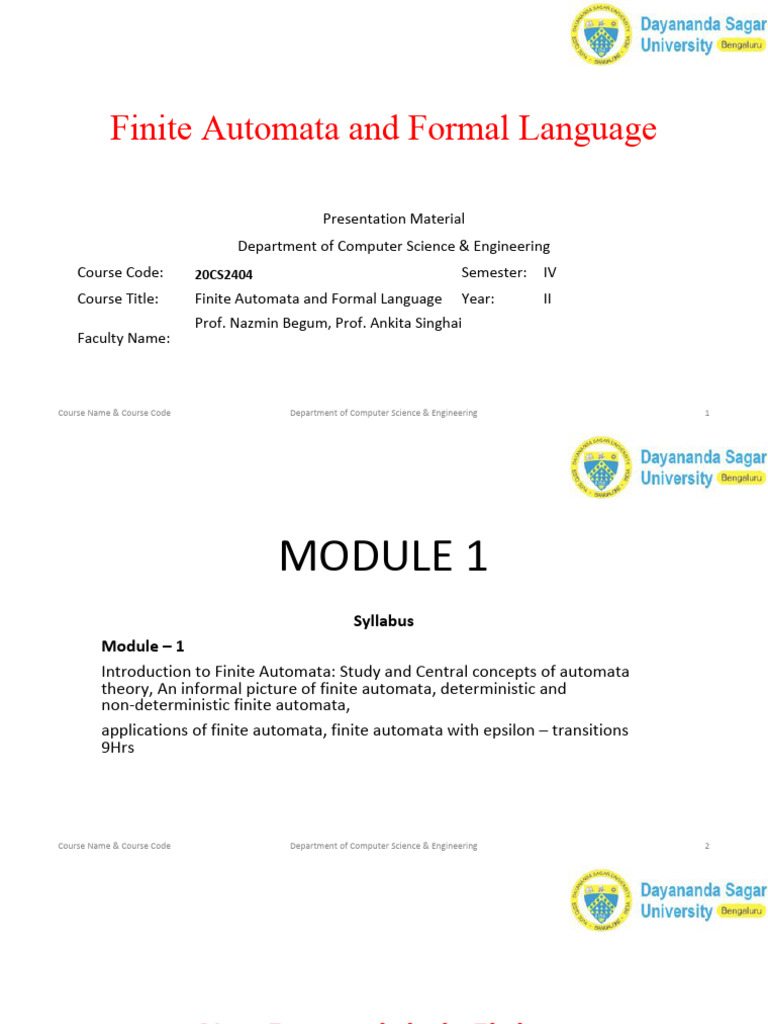 Module 1 Part 2 | PDF | Formal Methods | Models Of Computation