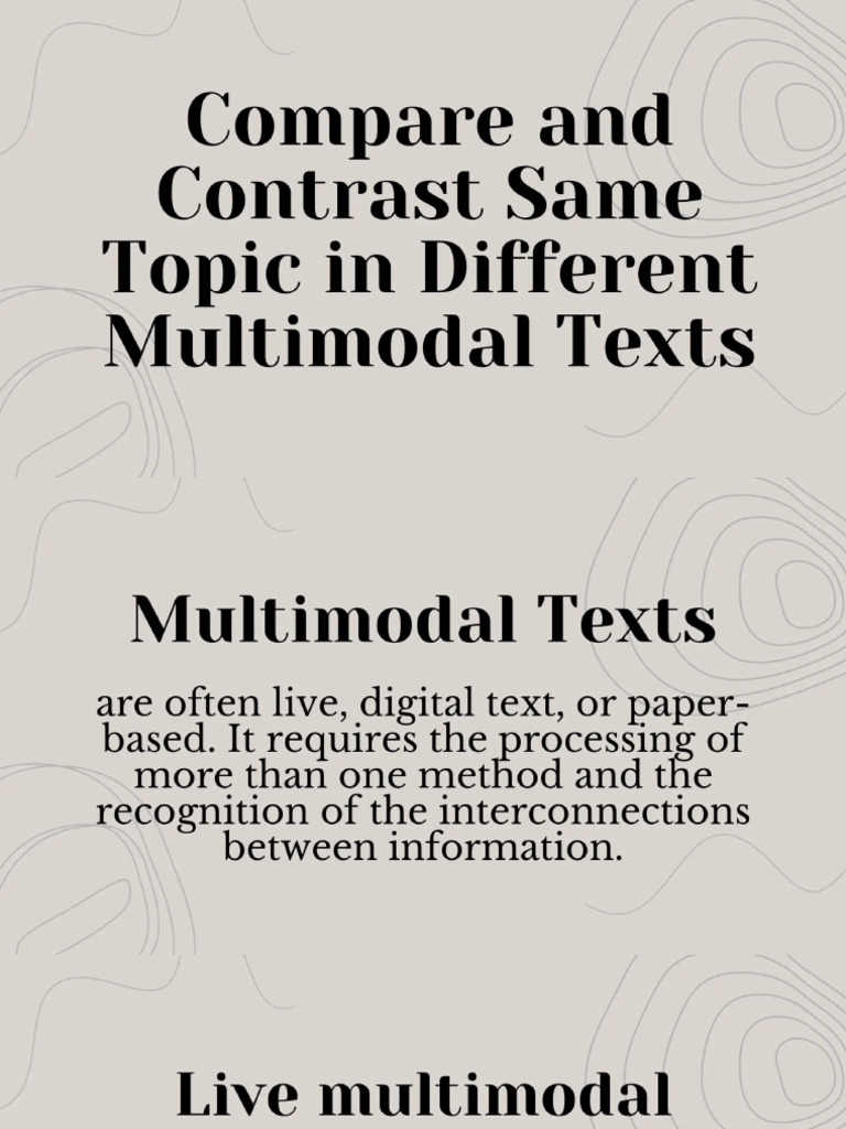 Multimodal Texts | PDF
