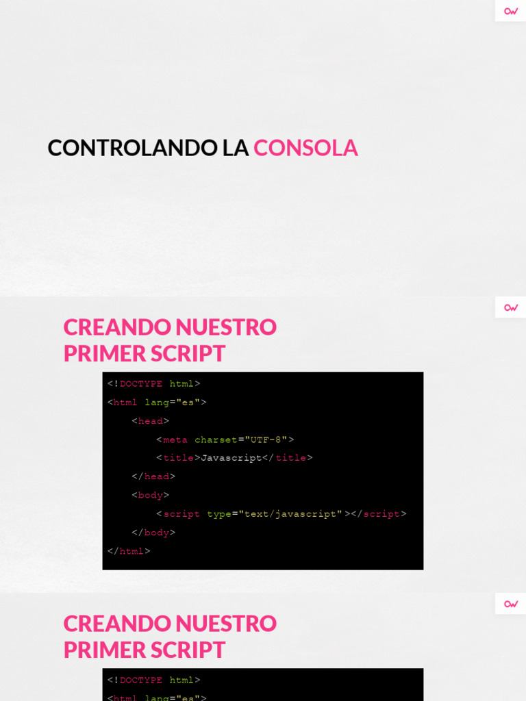 Primer Script en Javascript y Consola | PDF