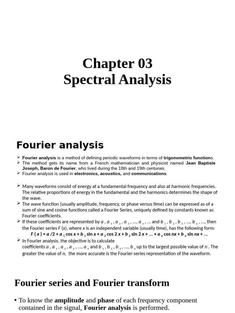 Fourier Analysis for Engineers | PDF | Spectral Density | Fourier Series