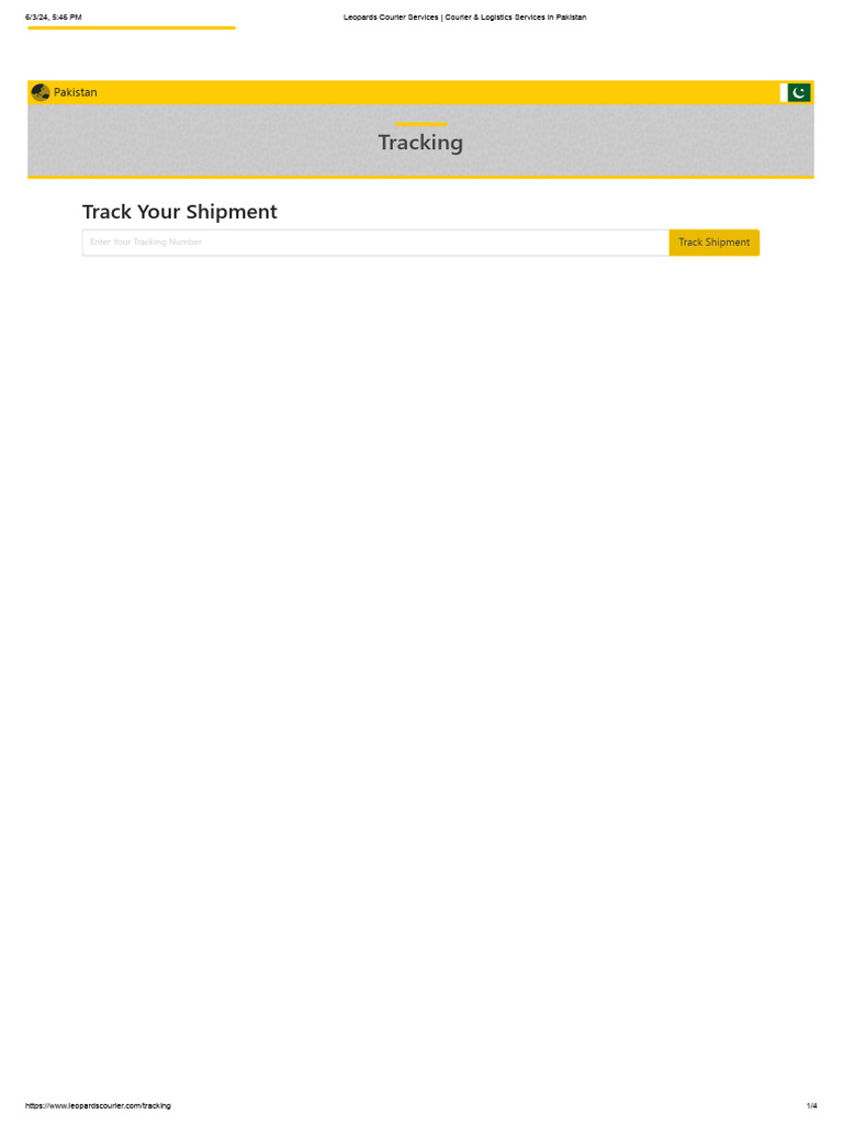 Shipment Tracking with Leopards Courier | PDF | Courier | Logistics