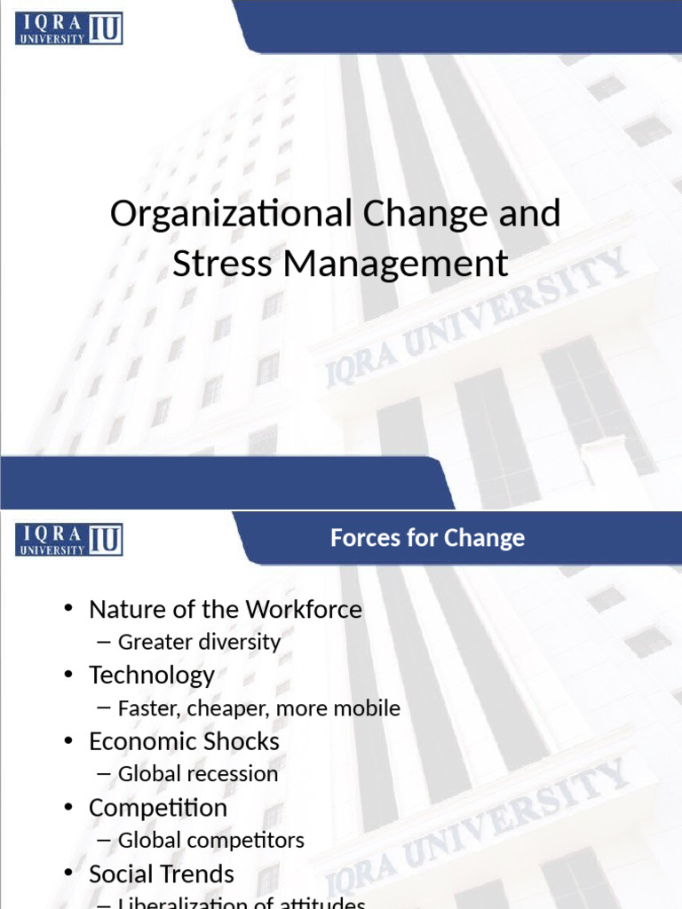 Managing Organizational Change & Stress | PDF | Organization ...