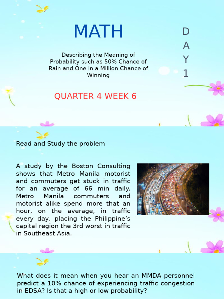 Q4 PPT Week 6 Math-6 | PDF | Probability | Probability Theory