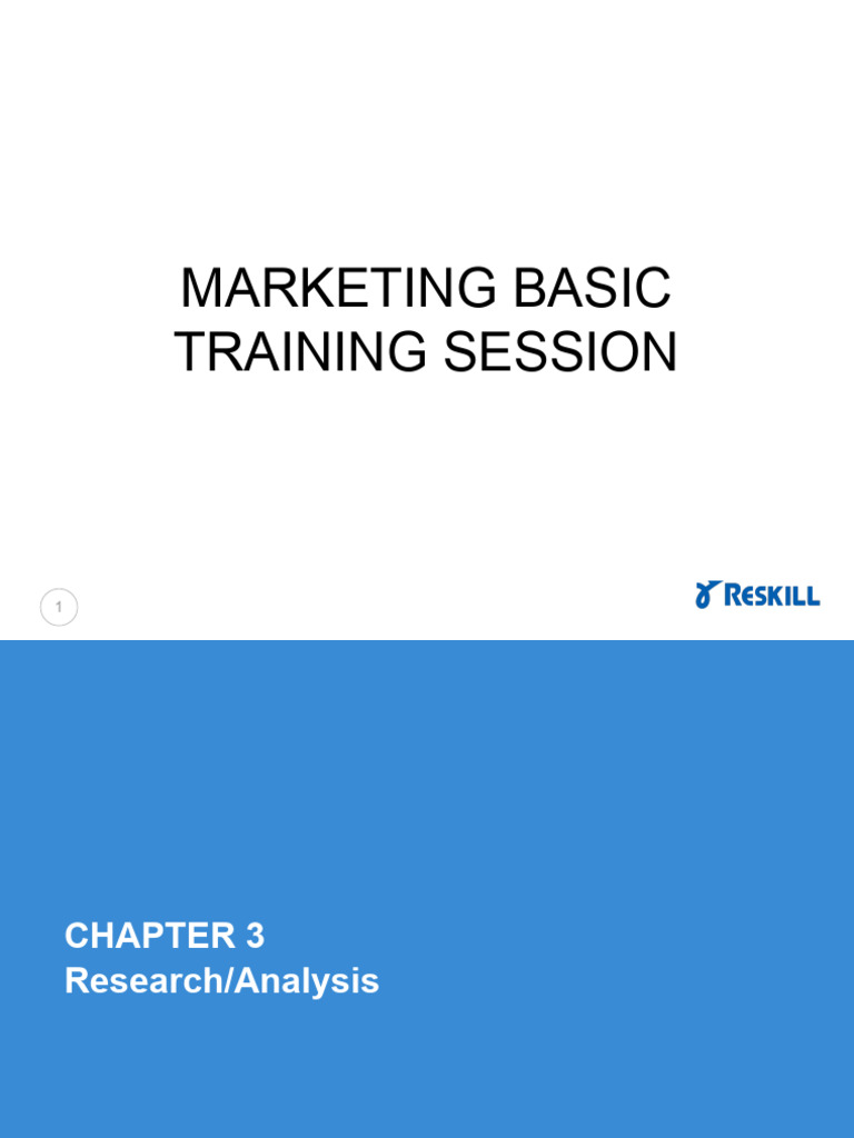 3 - Chapter-3-Marketing-Training | PDF | Swot Analysis | Business