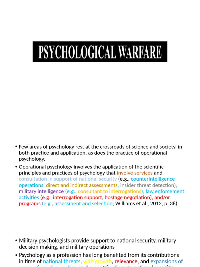 Lec 4 ..Military Stress Reactions | PDF | Psychology | Psychologist