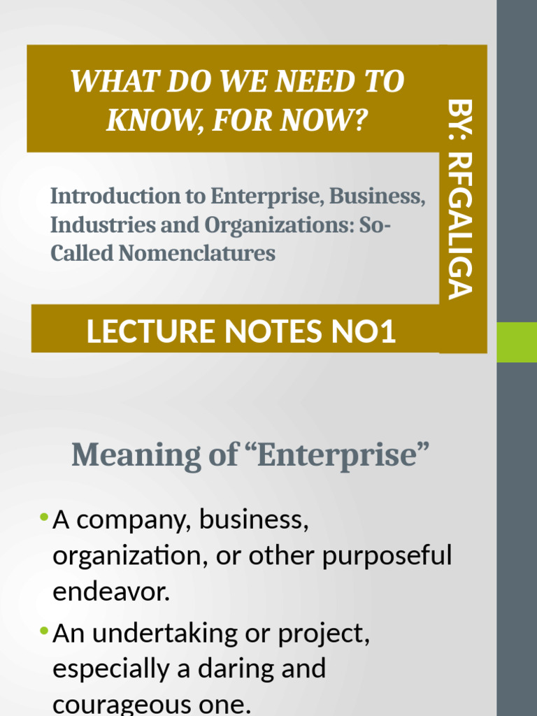 What We Need To Know For Now 2 | PDF | Business | Entrepreneurship