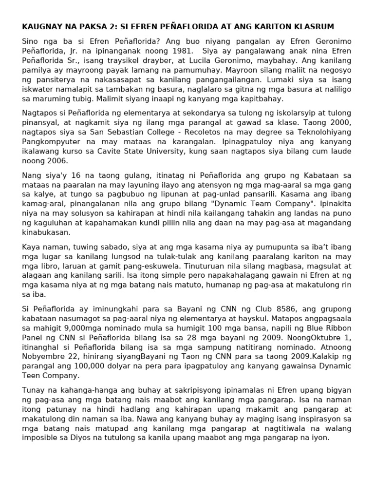 Effren Penaflorida | PDF