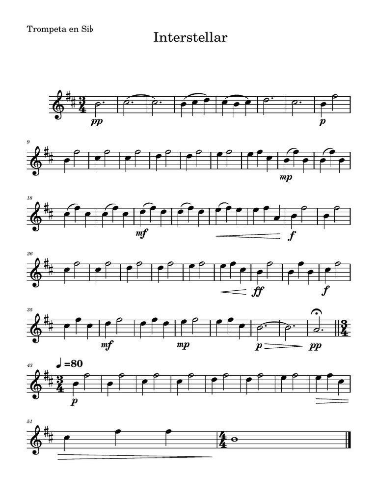 Interstellar Instrument Scores | PDF