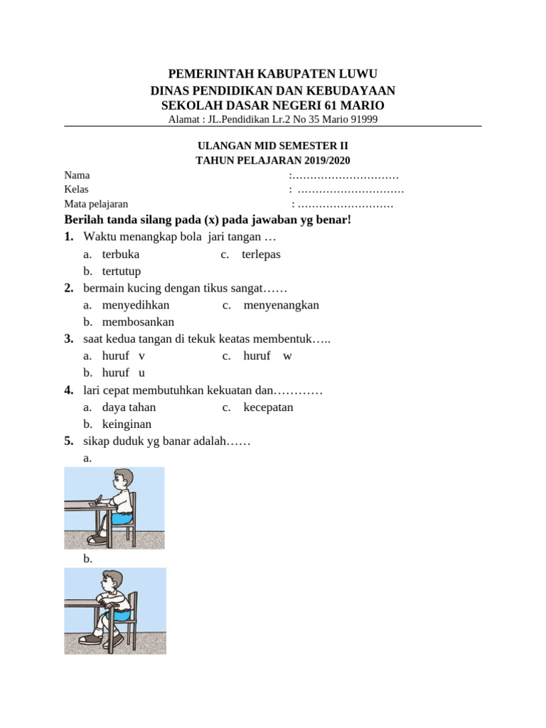 Pjok Mid Semester | PDF