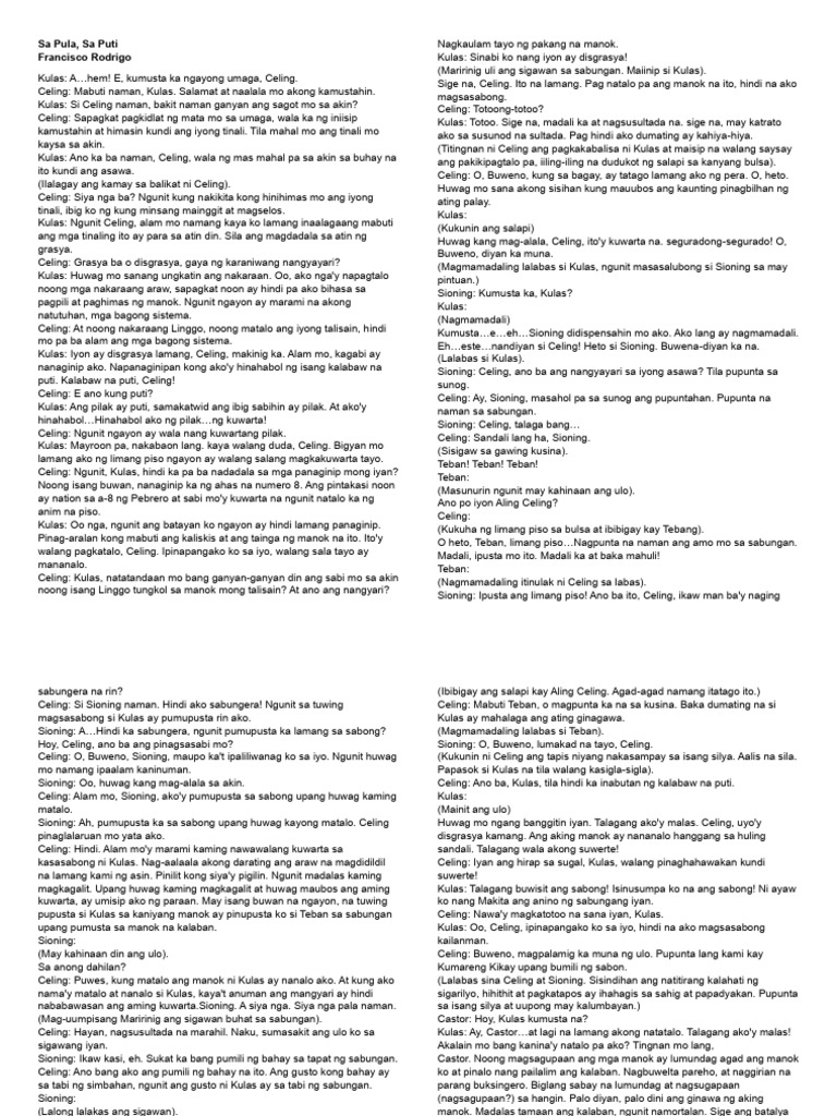 Sa Pula, Sa Puti | PDF