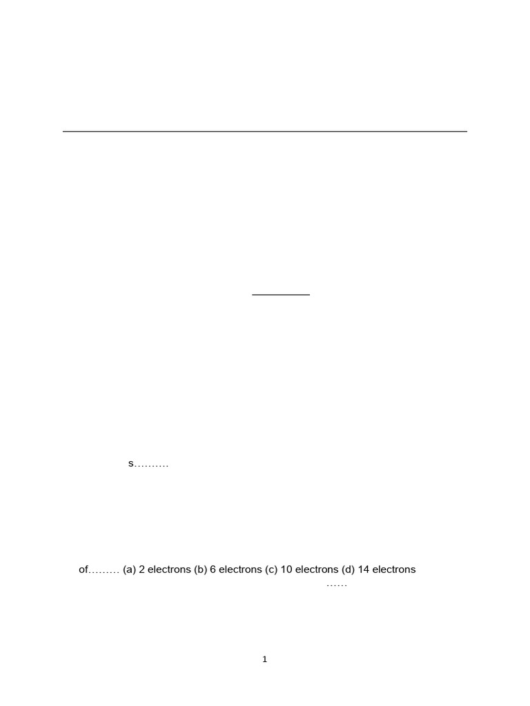 KVS Class 11 Chemistry Sample Paper | PDF | Atomic Orbital | Electron Configuration