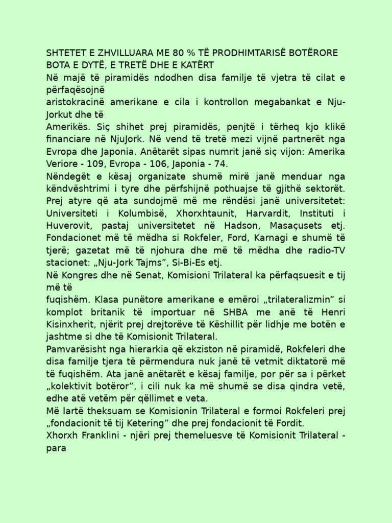 Shtetet e Zhvilluara | PDF