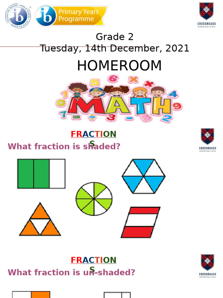 Copy of Fractions(1) G2 14th December Math 2021 | PDF