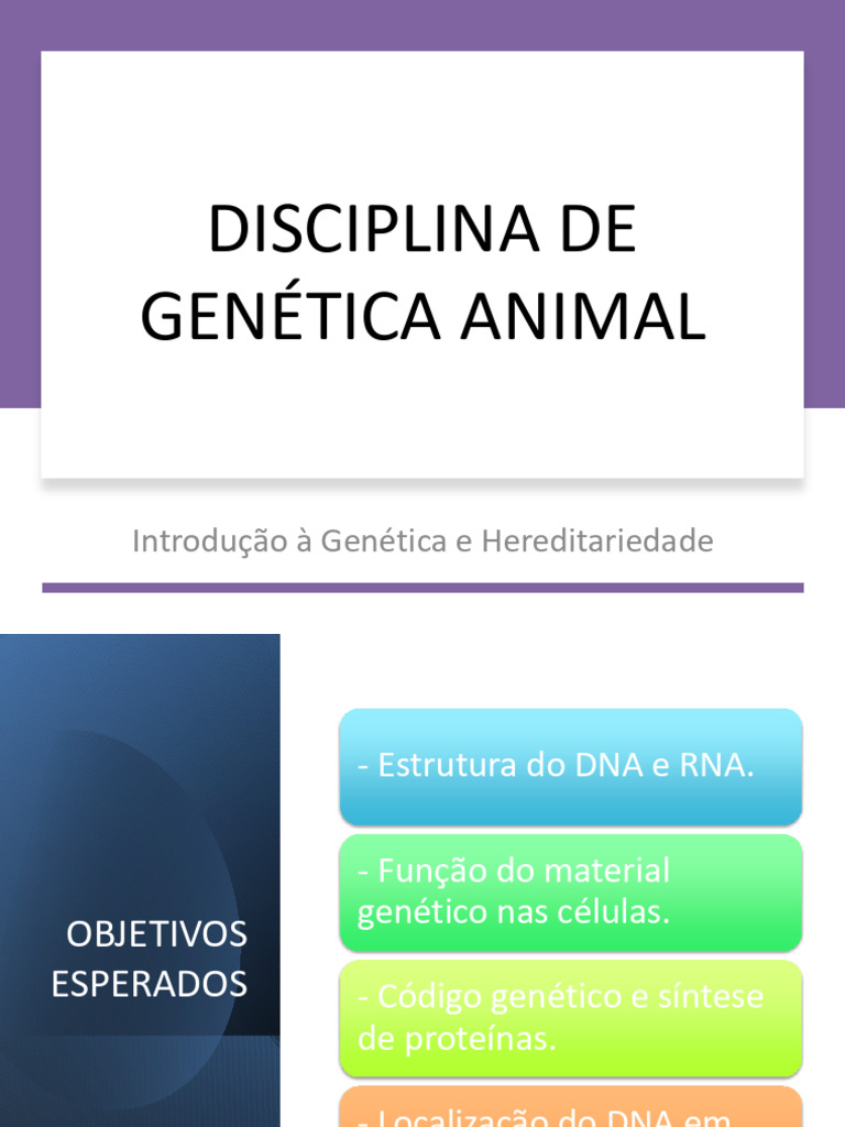 Fundamentos da Genética Animal e Hereditariedade | PDF