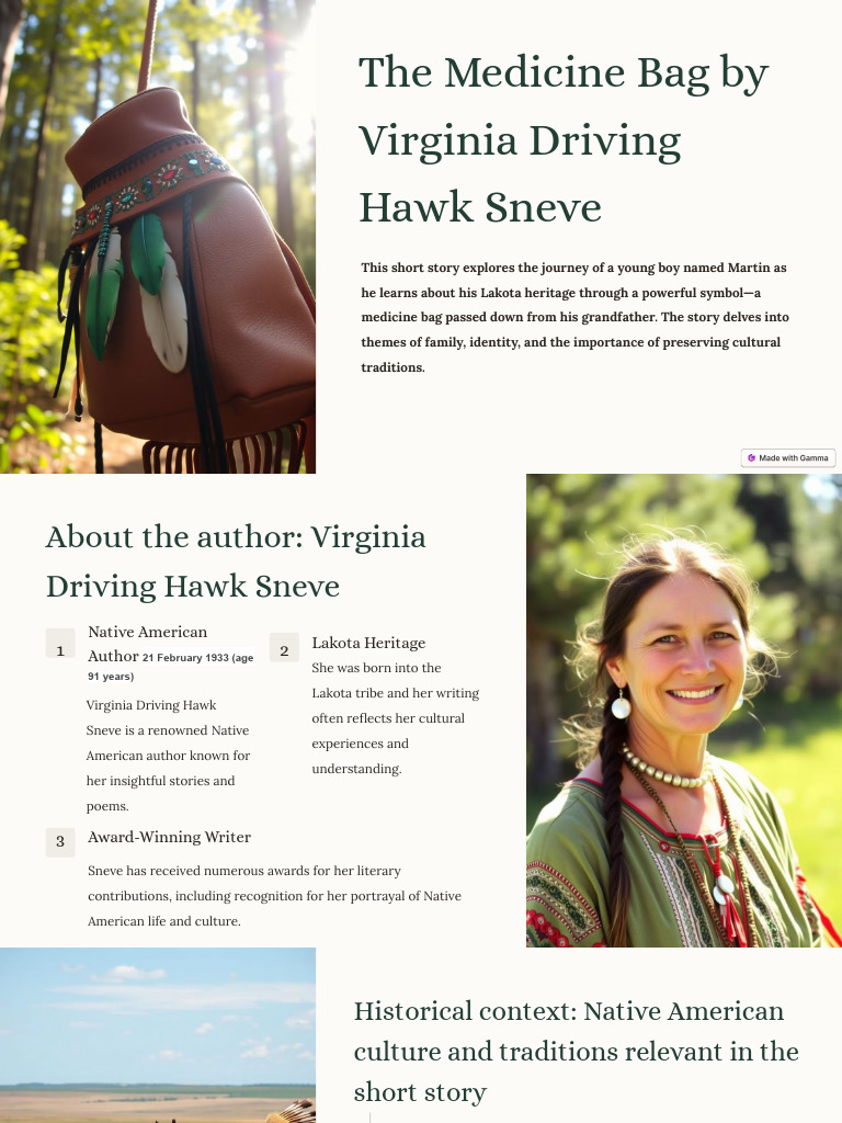 The Medicine Bag by Virginia Driving Hawk Sneve.pptx | PDF | Sioux | Narrative
