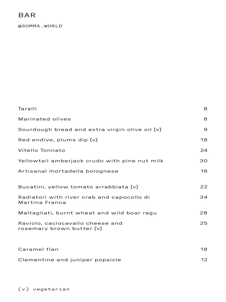 Bar Food Menu | PDF