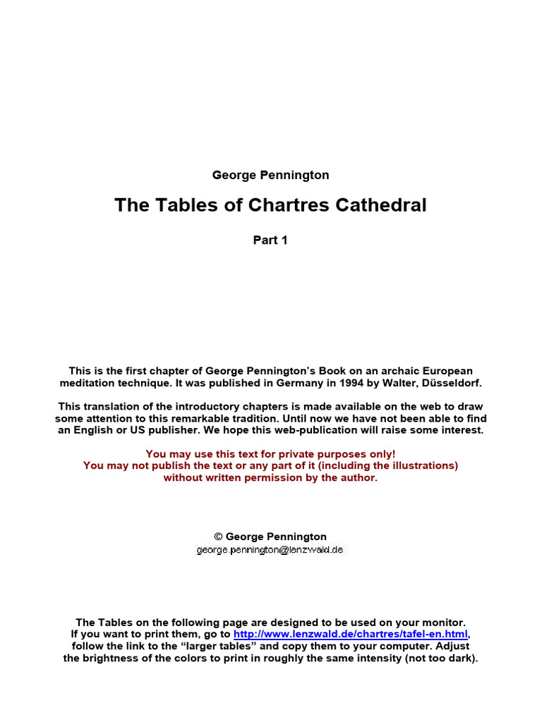 Tables of Chartres - Part 1 | PDF | Labyrinth | Holy Grail