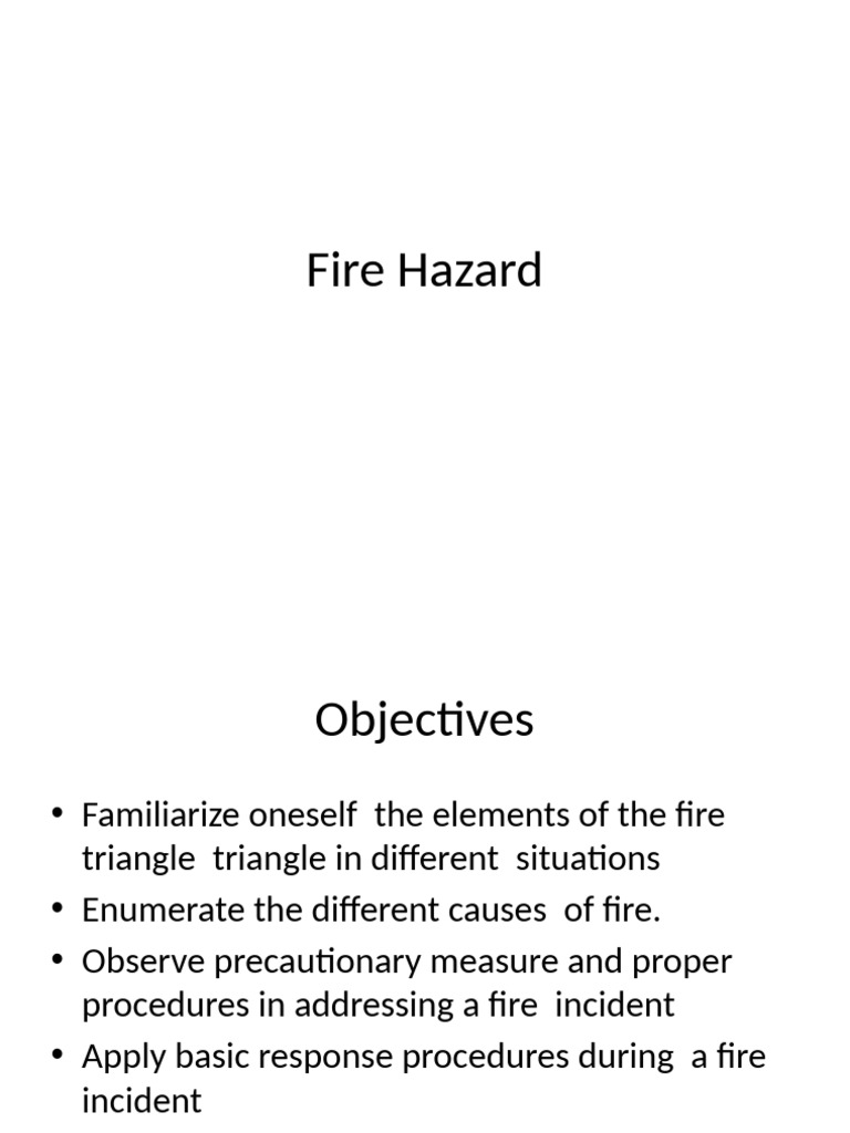 Fire Hazard | PDF | Fires | Fire Safety