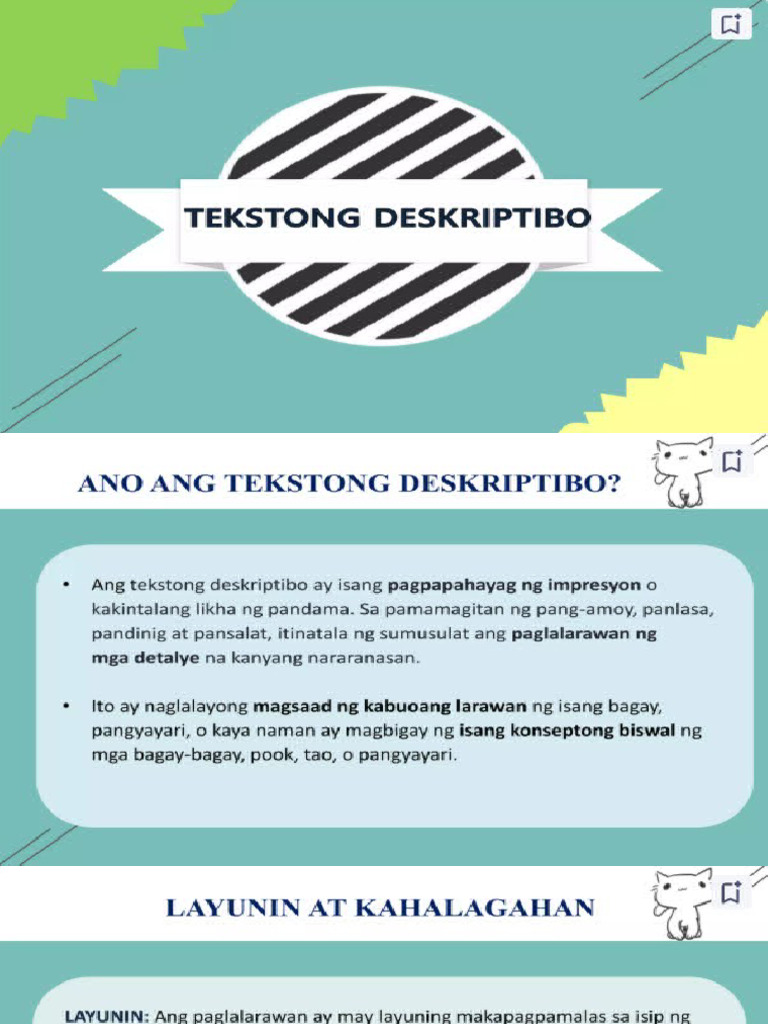 Tekstong Deskriptibo | PDF
