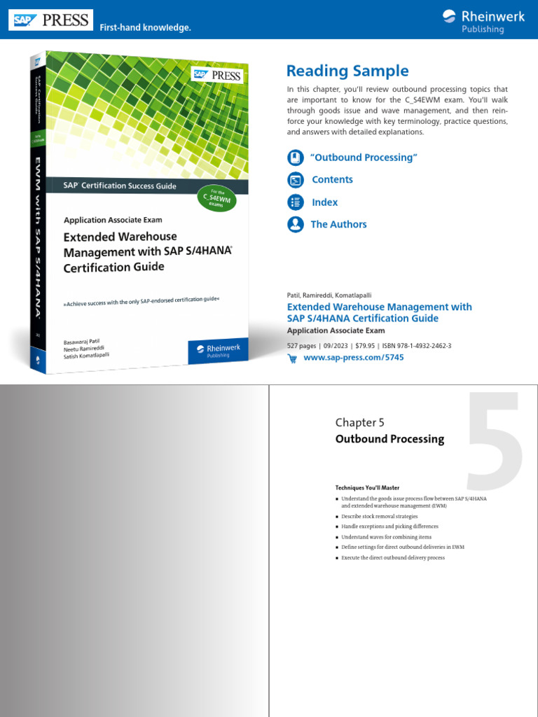 Reading Sample Sap Press Extended Warehouse Management With Sap S4hana | PDF | Warehouse | Logistics