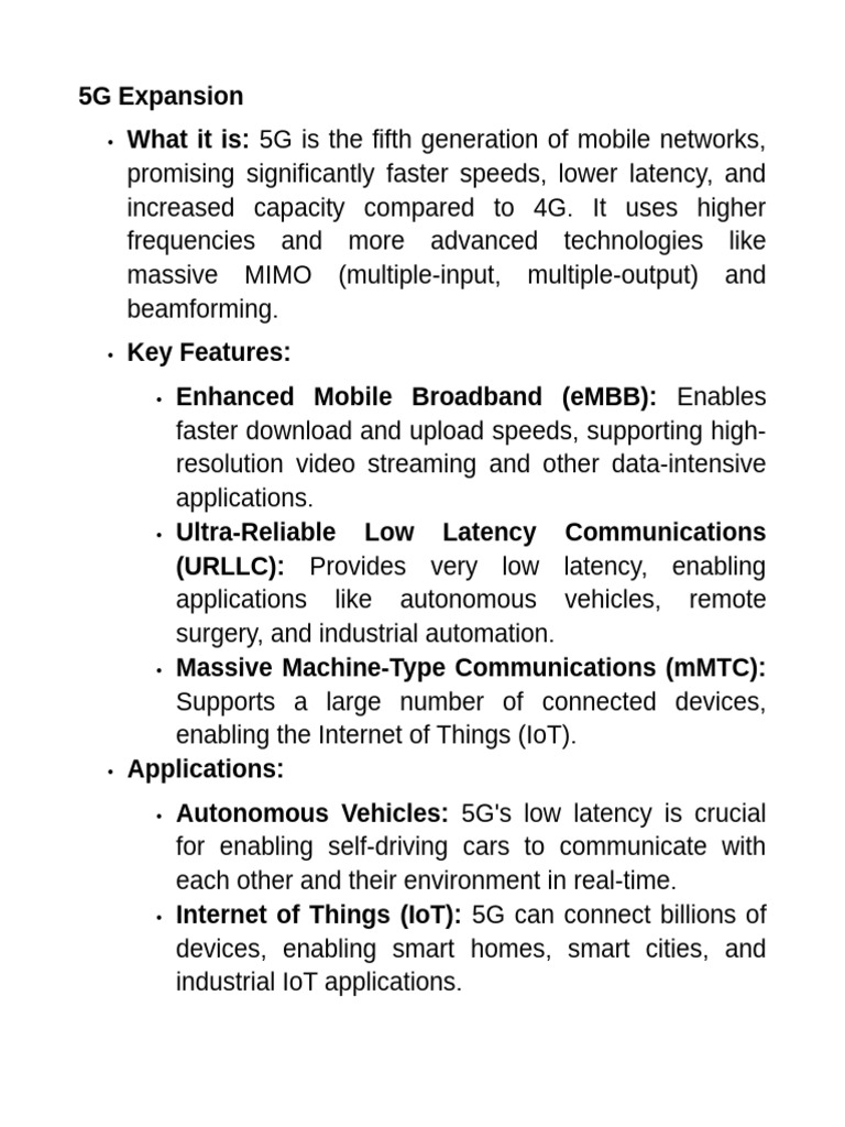 5G Expansion | PDF