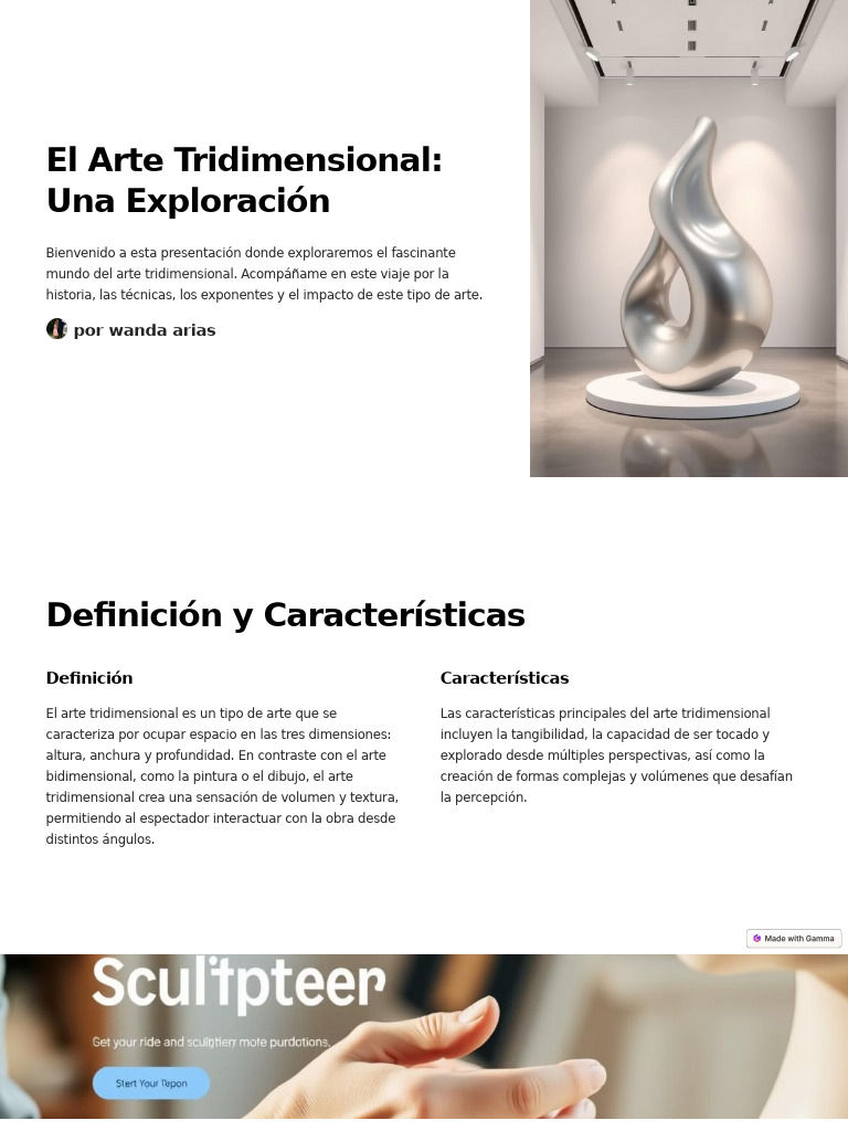 El Arte Tridimensional Una Exploracion | PDF | Escultura | Diseño