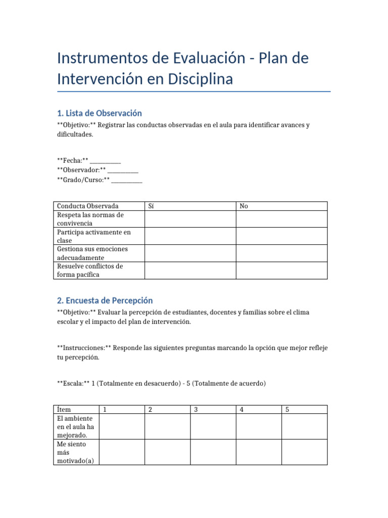 Instrumentos de Evaluacion | PDF