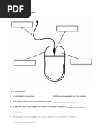 Computer Mouse Worksheet: Name: - Date | PDF | Games & Activities