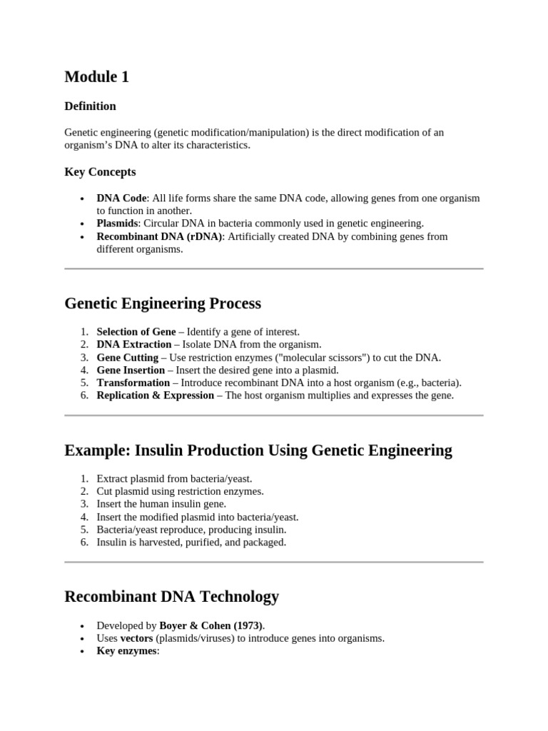 mods | PDF | Genetic Engineering | Natural Selection