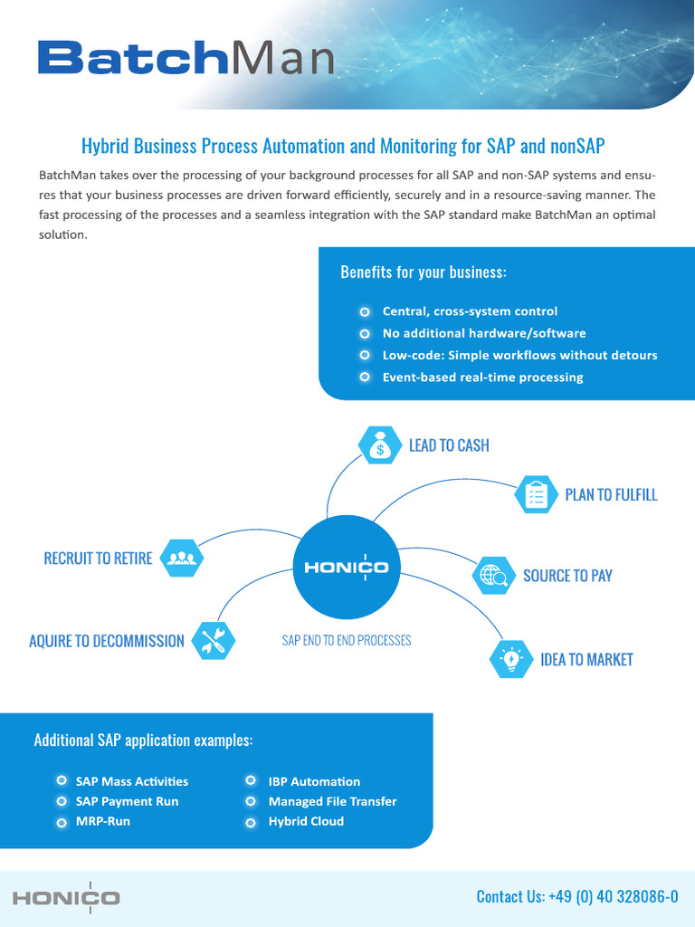 BatchMan Product Datasheet HONICO | PDF