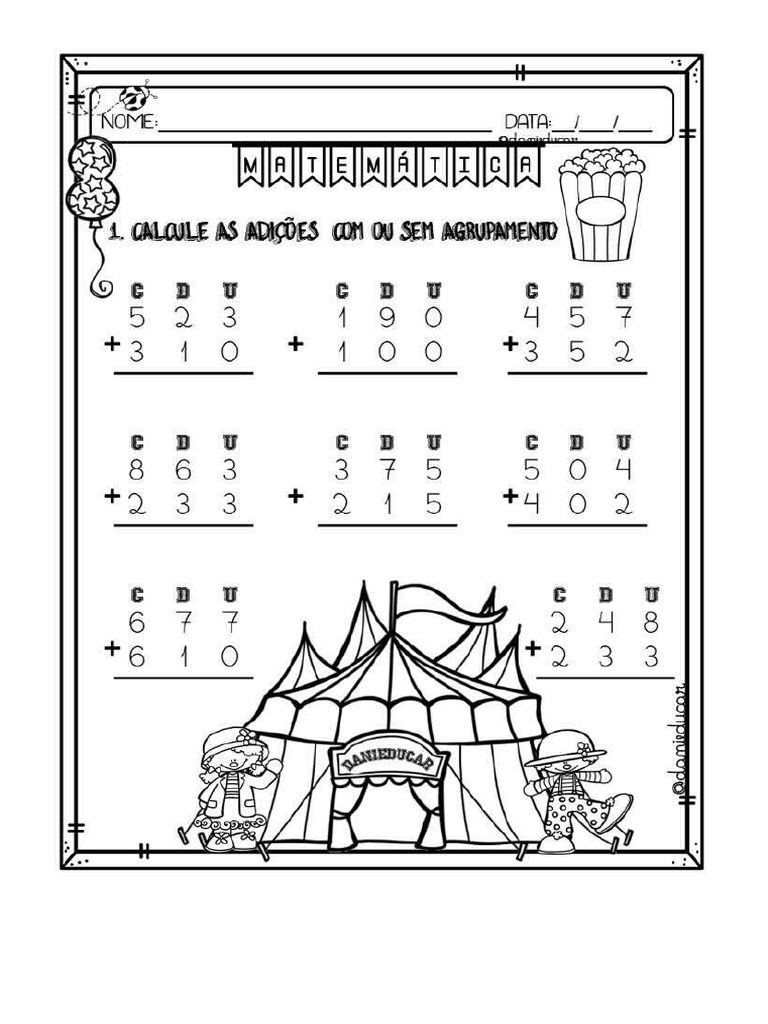 Atividades Matemáticas para o Dia do Circo | PDF
