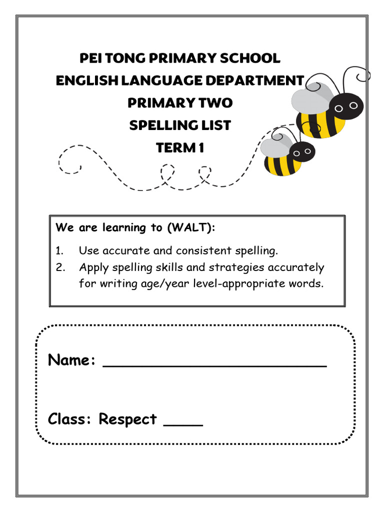 2025 Term 1 Spelling List | PDF | Foods