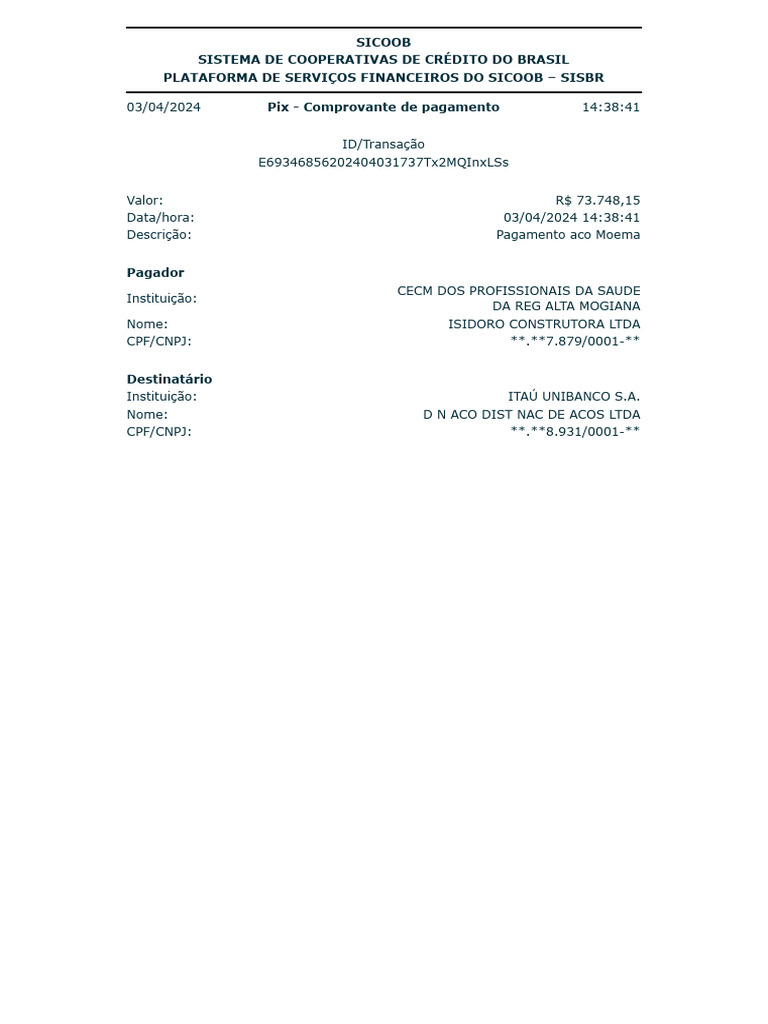 Comprovante de Pagamento | PDF