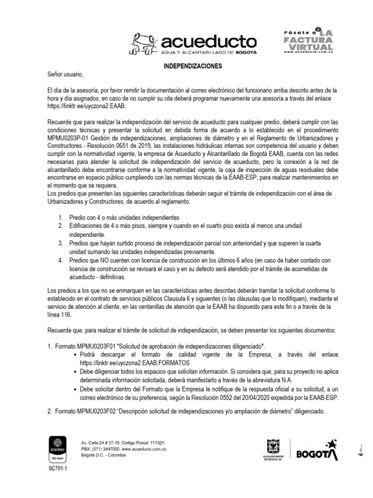 Independizacion (Instructivo) | PDF | Condominio