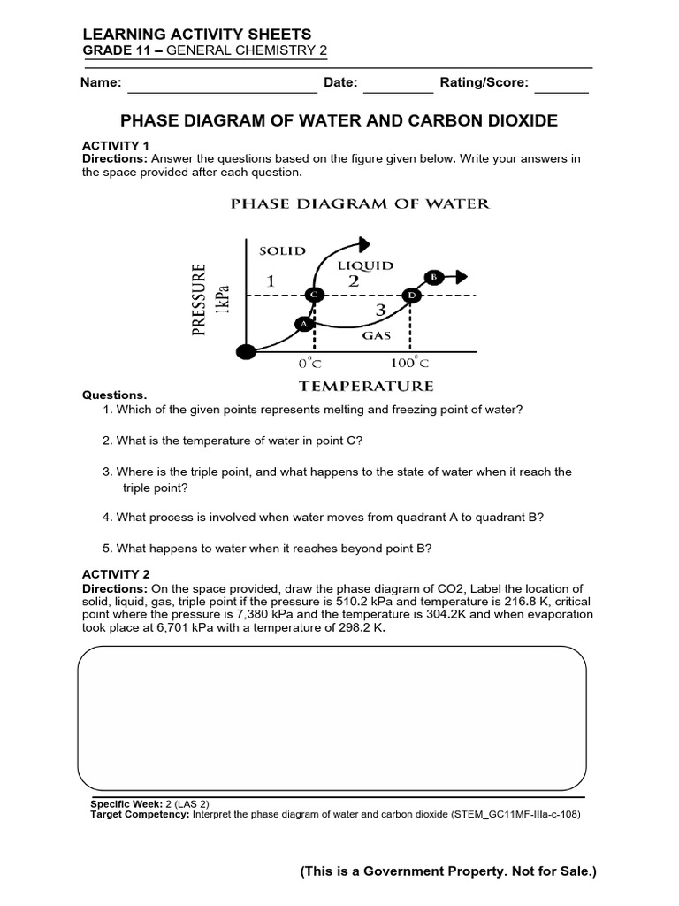 Phase Diagrams of Water and CO2 | PDF