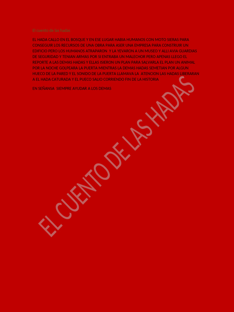 El Cuento de Las Hadas - ANDRES | PDF