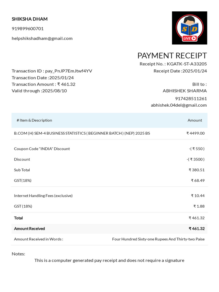 Bcom H Sem4 Business Statistics Beginner Batch Nep 2025 BS 1737728580572 | PDF