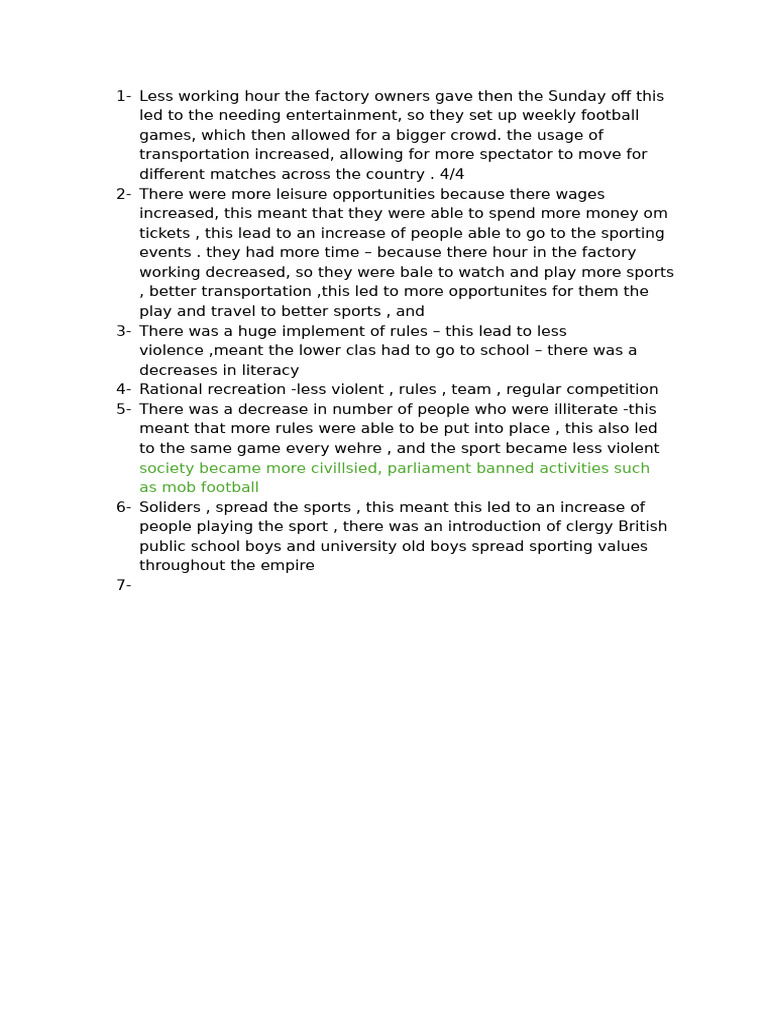 Evolution of Sports in Industrial Britain | PDF