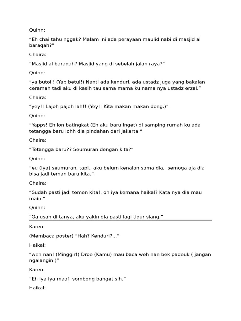 Drama PKN (Kenduri) | PDF