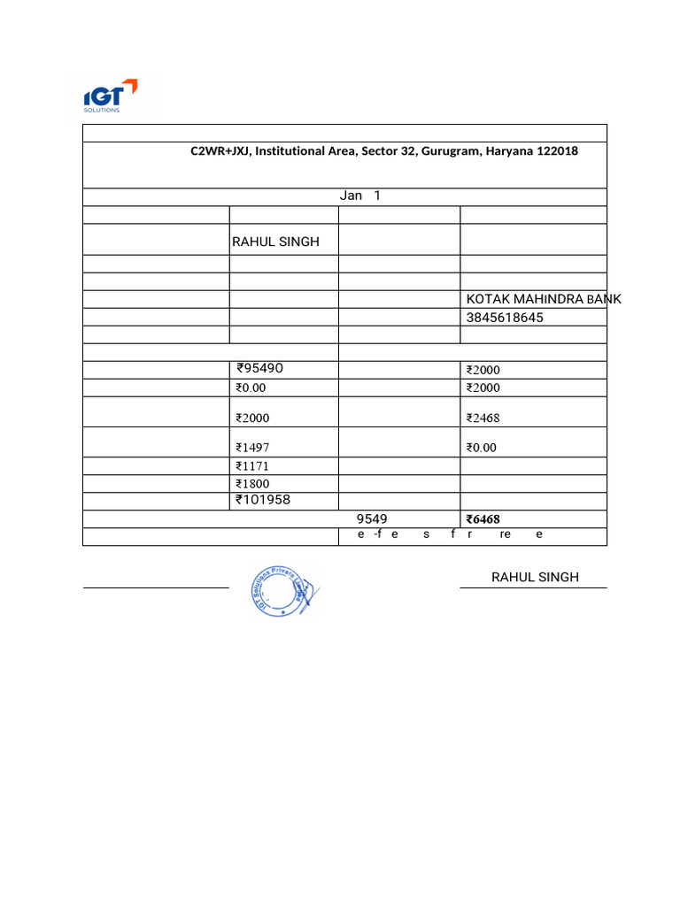 Jan Salary Slip (1) | PDF