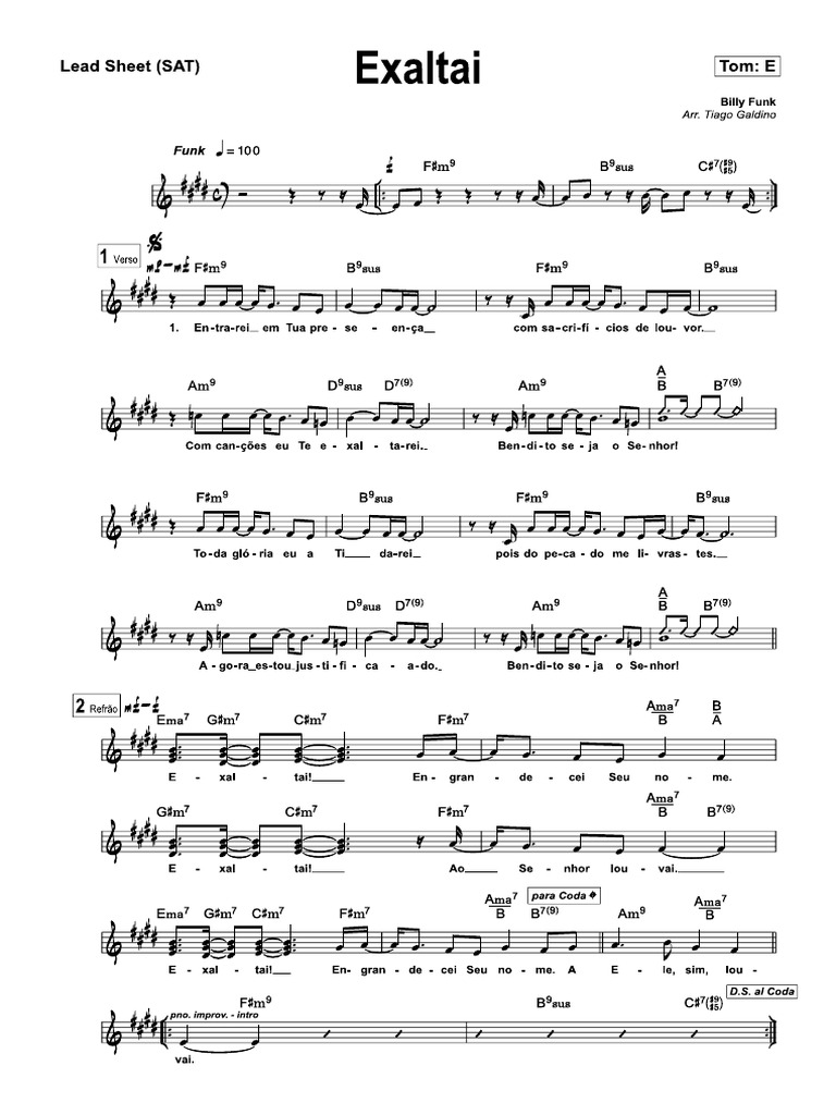 Exaltai (Lead Sheet) E | PDF