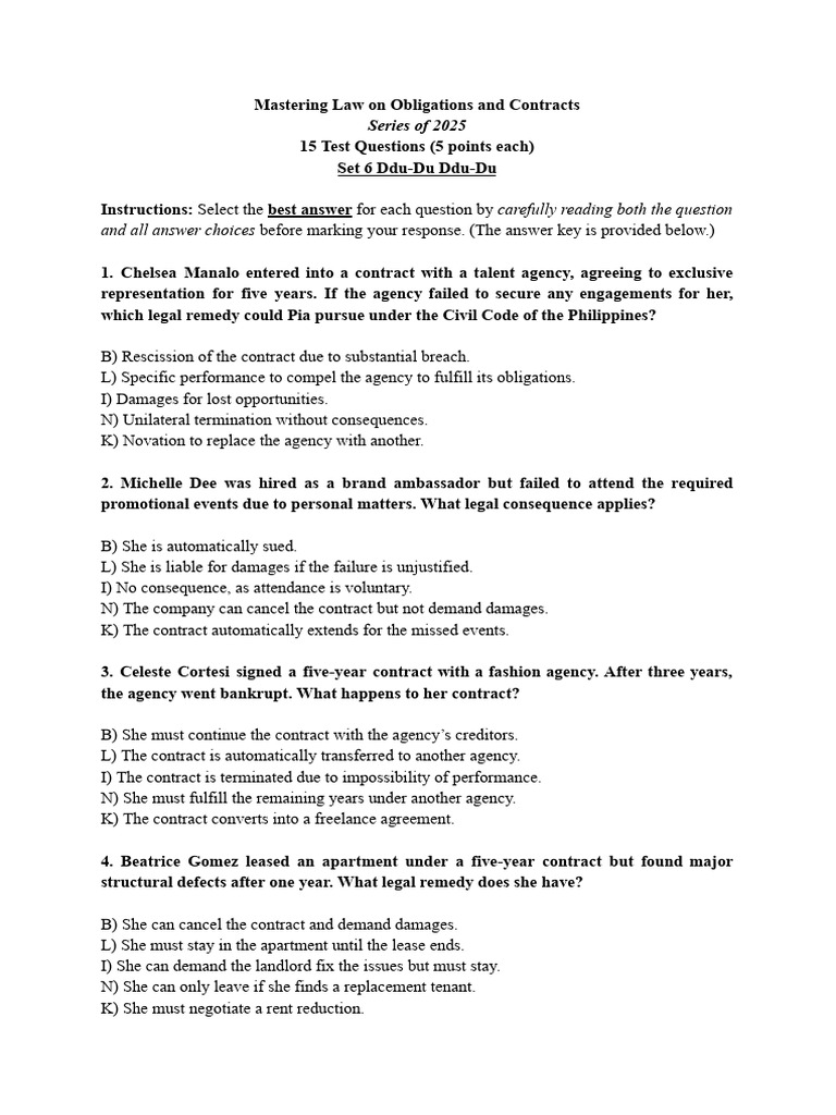 Mastering OBLICON Series of 2025 Test Questions Set 6 Ddu-Du Ddu-Du ...