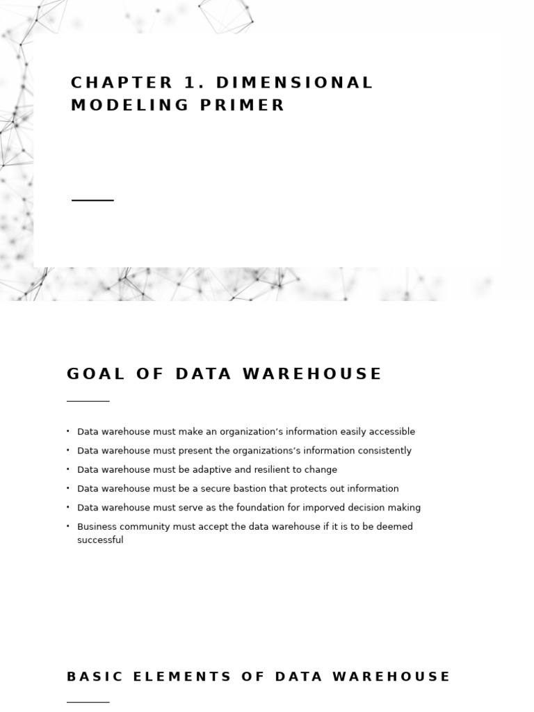 Chapter 1 Dimensional Modeling Primer | PDF | Data Warehouse | Data Management
