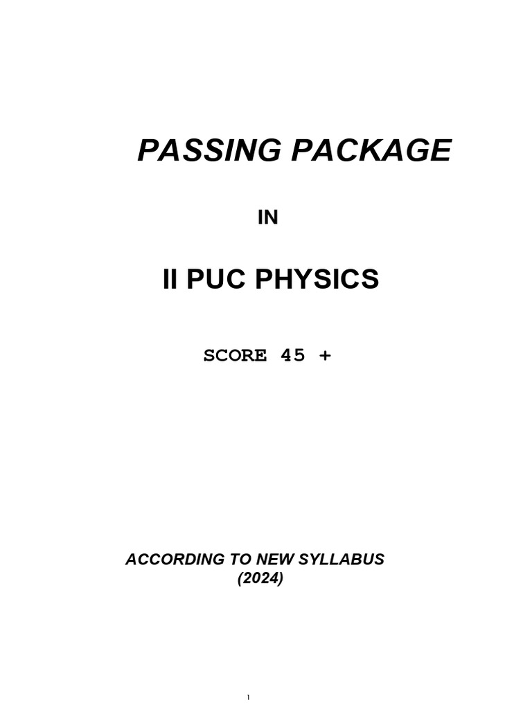 Puc II Physics Imp Que and Answer 2023-24 | PDF
