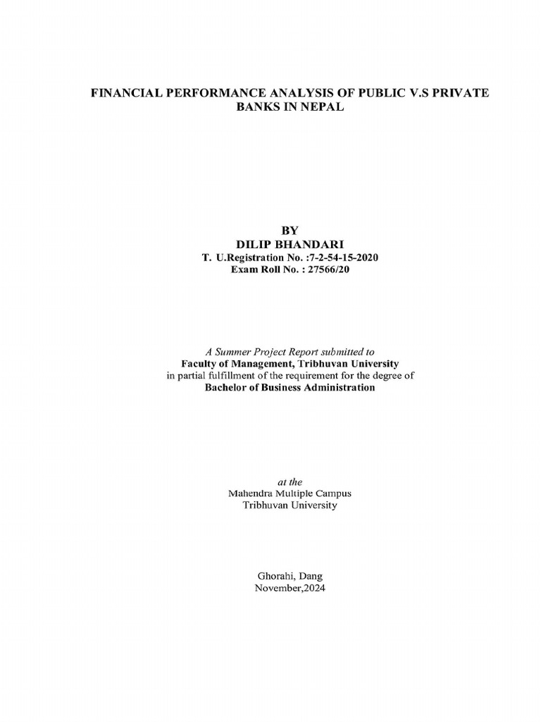 Financial Performance Analysis of Public V | PDF Financial Performance Analysis of Public V | PDF