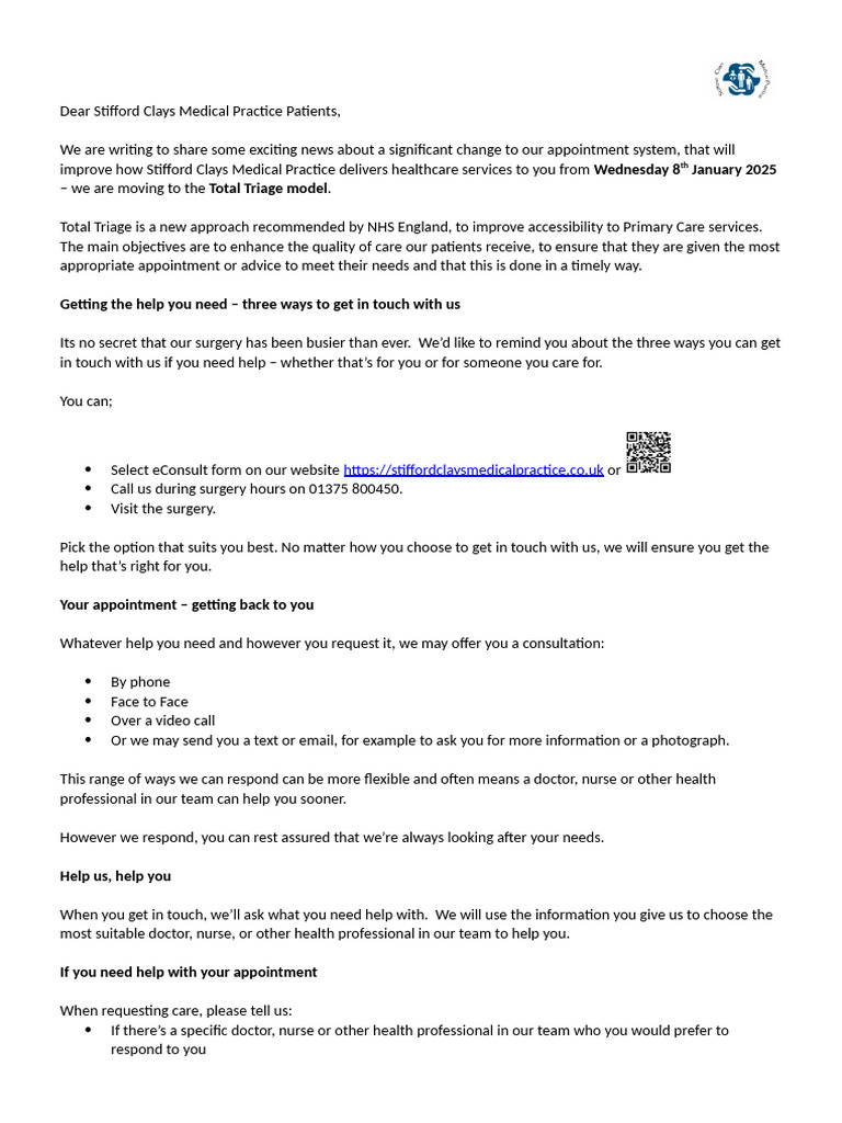 New Appointment System for Patients | PDF | Health Professional | Caregiver