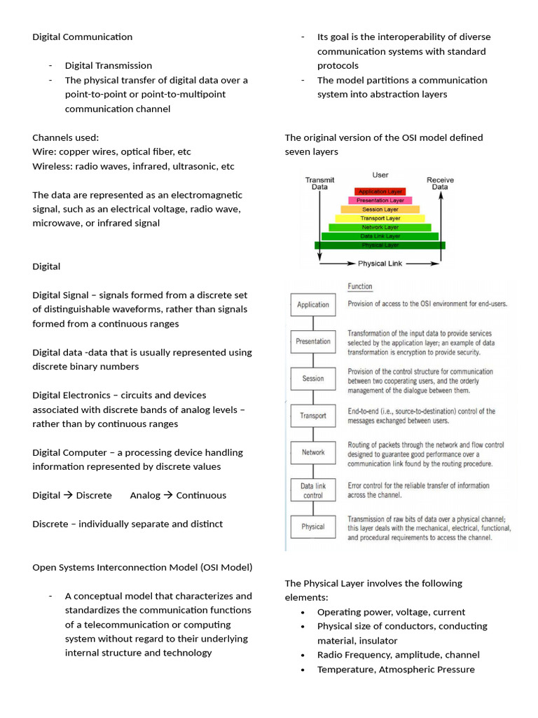 Digital Communication Essentials | PDF | Telecommunications ...