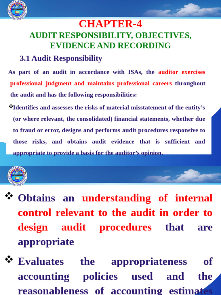 4 Auditing Principles and Practices-I Ch-4 | PDF | Audit | Going Concern